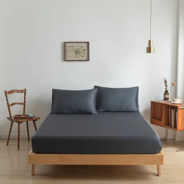 Space Blue Bamboo Fitted Sheet 80x210 | Boomba Bamboo - Boomba Bamboo