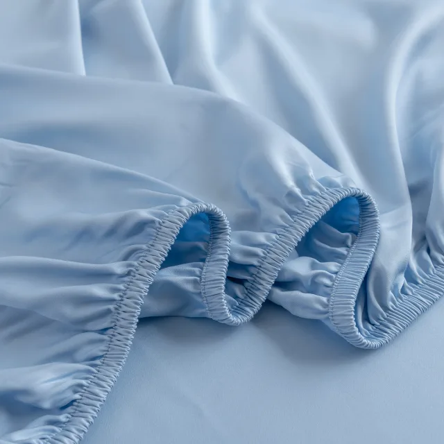 Boomba Bamboo Fitted Sheet Sky Blue 200x220 – Organic - Boomba Bamboo