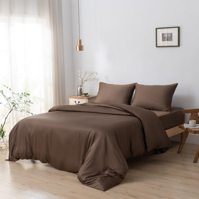 Coffee Brown Bamboo Duvet Cover 240x220 | Boomba Bamboo - Boomba Bamboo