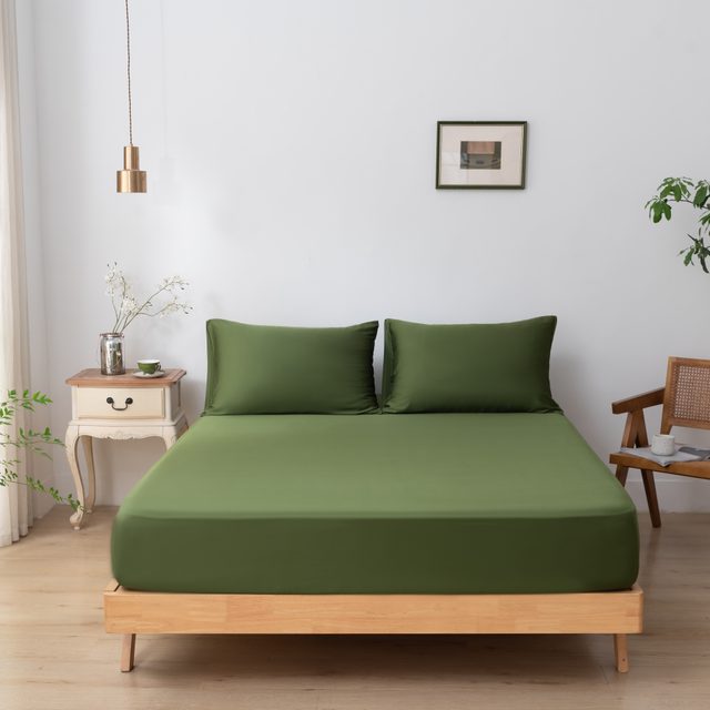 Deep Moss Bamboo Fitted Sheet 100x220/210 | Boomba Bamboo - Boomba Bamboo