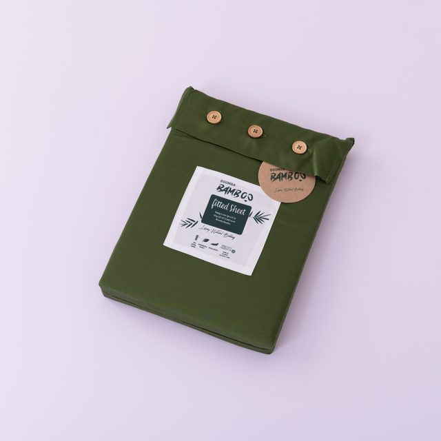 Fitted Sheet - Deep Moss - Premium - Boomba Bamboo