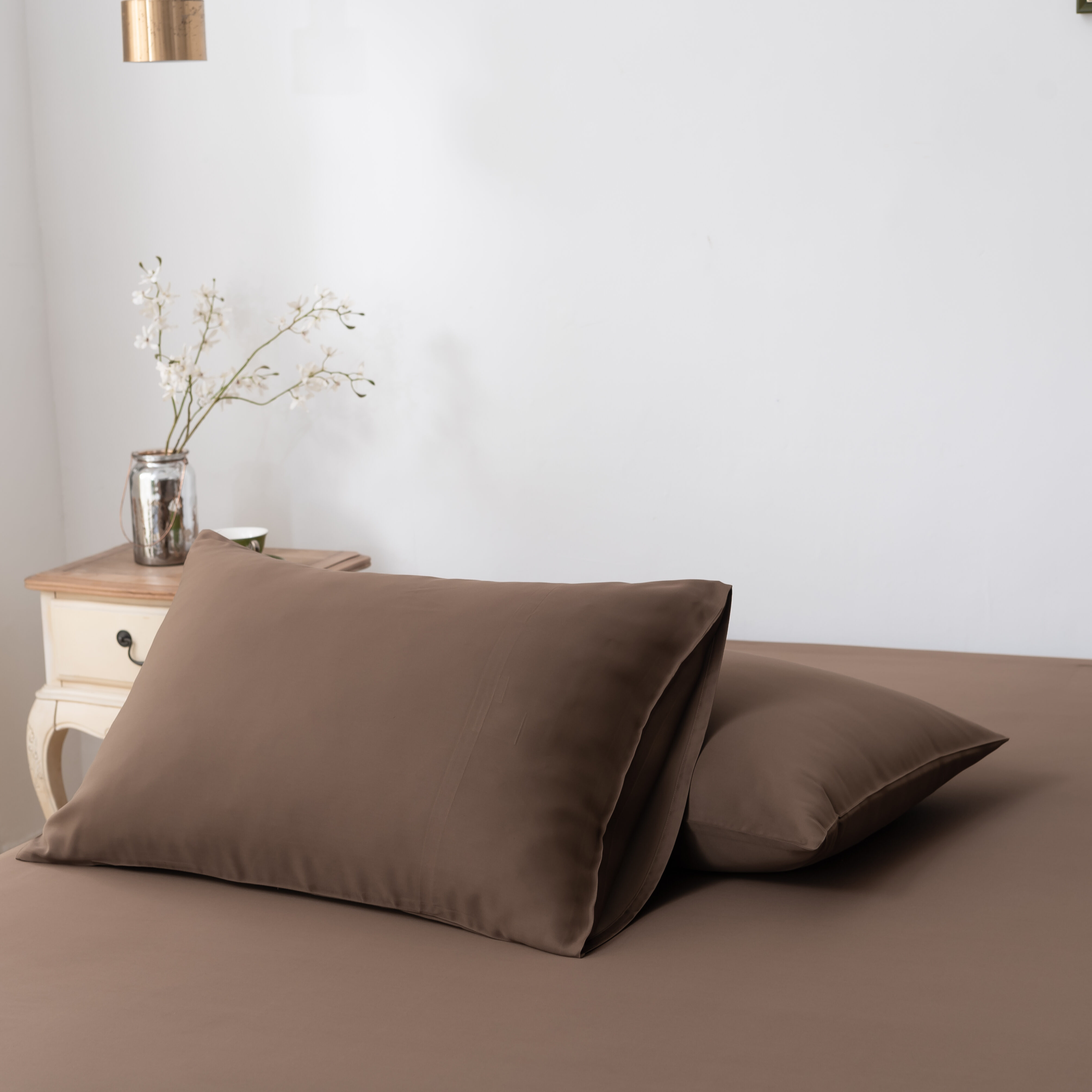 Bamboe kussenslopen Soft Taupe 40x80 – Ultiem comfort - Boomba Bamboo